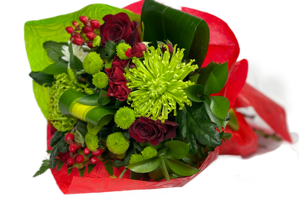 Red & Green Bouquet – New Garden